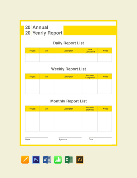 Annual Report Template - 57+ Free Word, Excel, PDF, PPT, PSD Documents ...