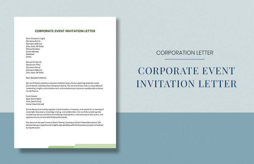 Free Corporate Event Invitation Letter Download In Word Google Docs 