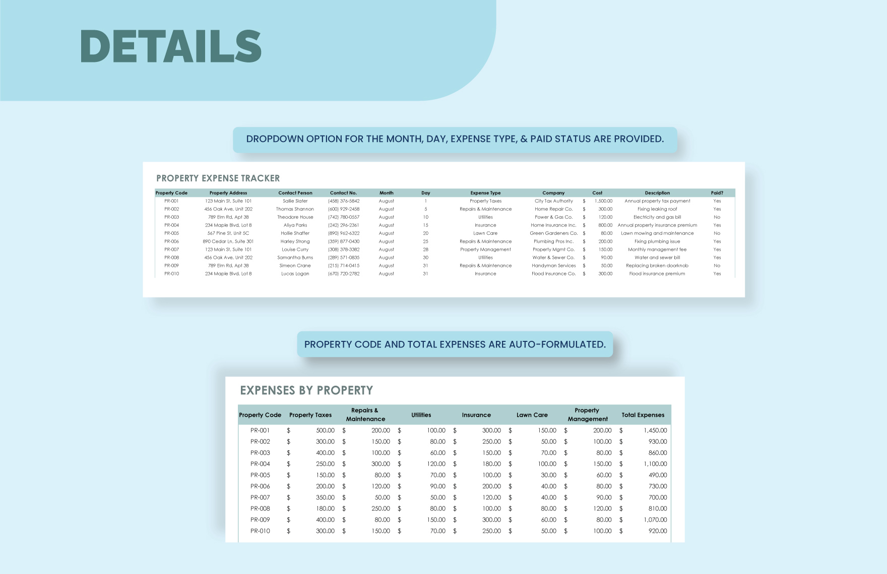Real Estate Listing Expense Tracker Template - Download in Excel ...