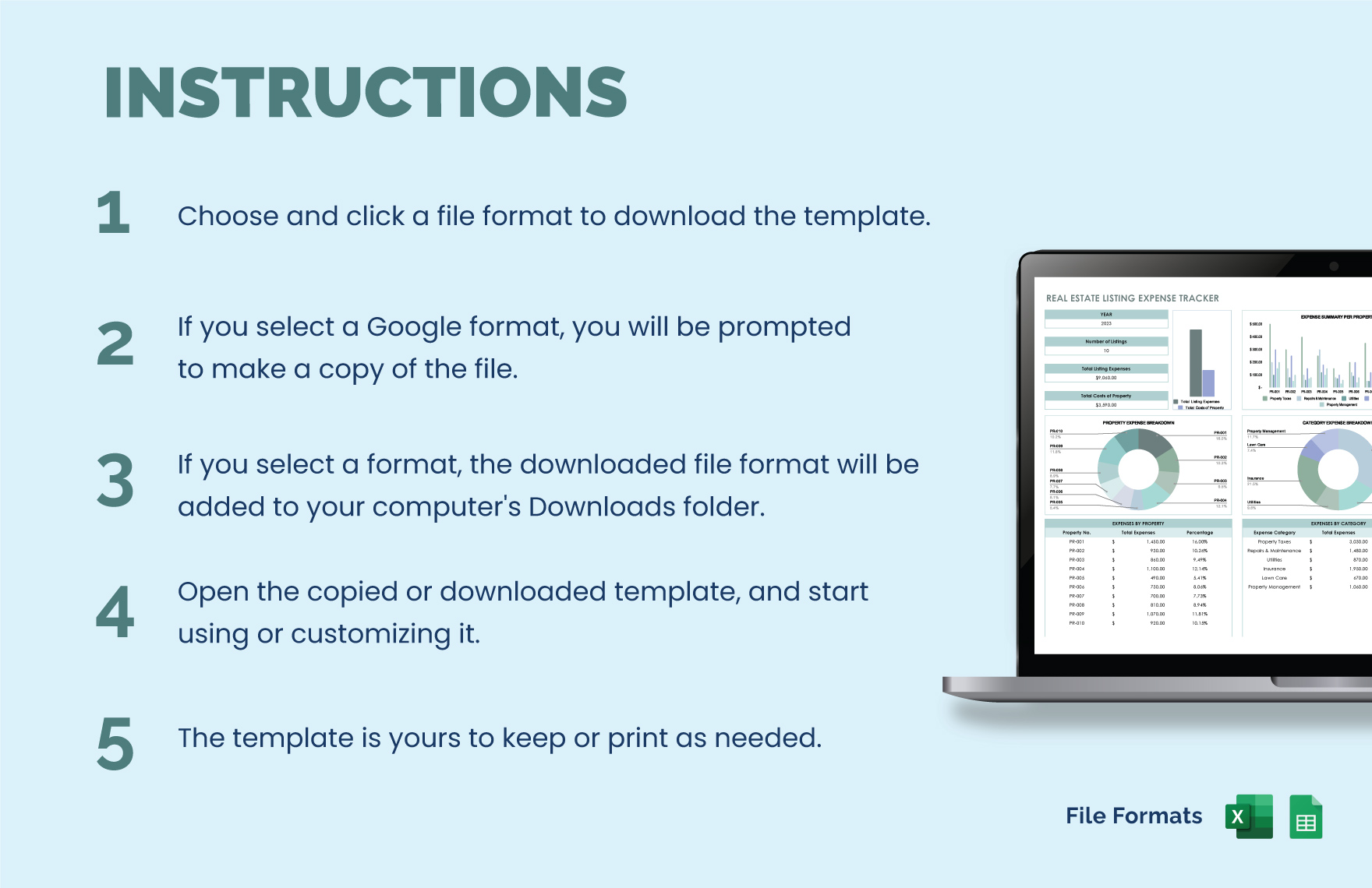 Real Estate Listing Expense Tracker Template - Download in Excel ...