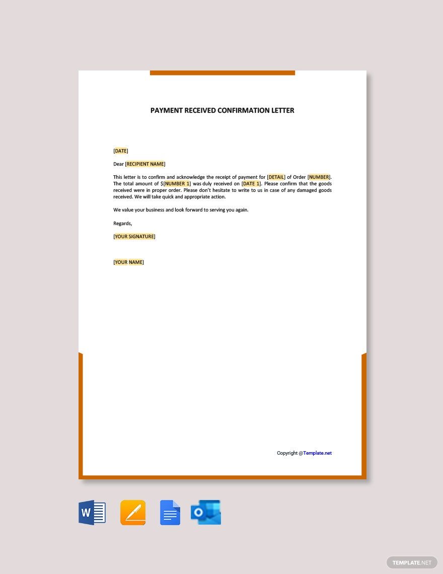 FREE Confirmation Letter Template Download In Word Google Docs PDF 