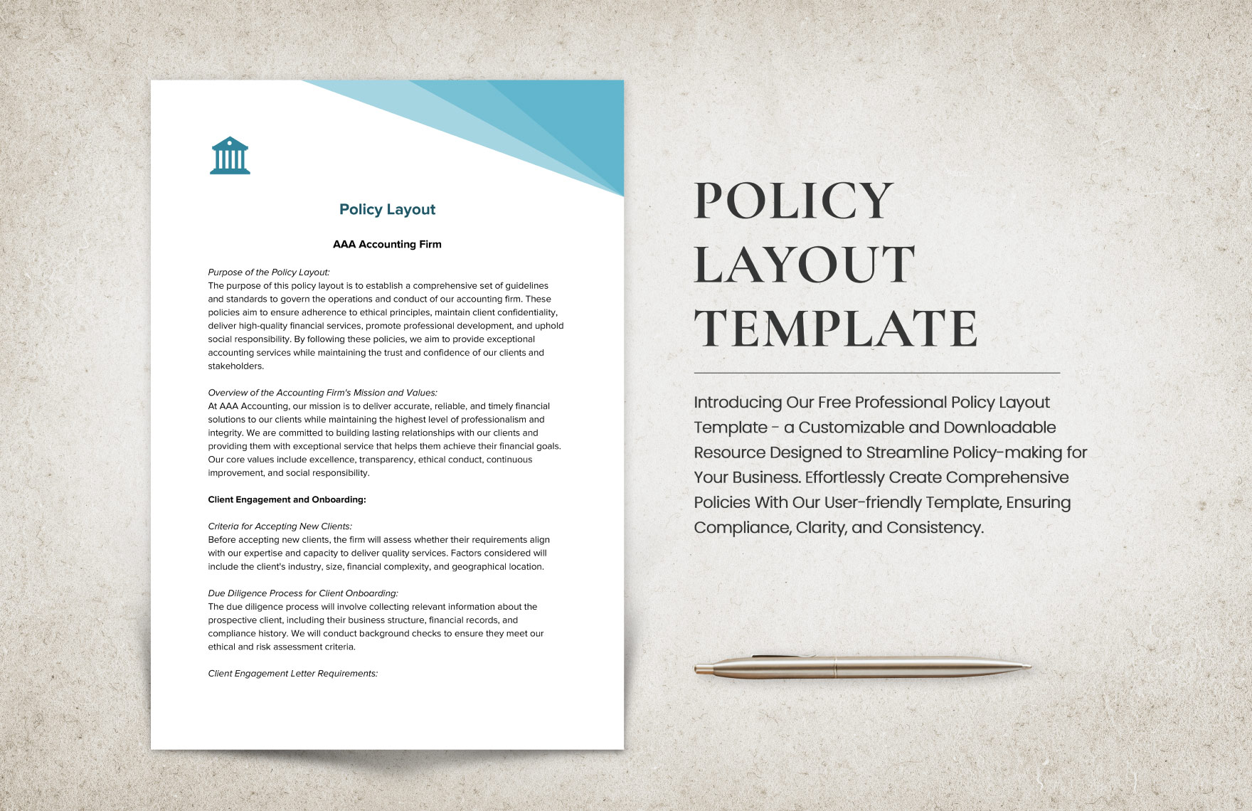 Free Policy Layout Template Download In Word Google Docs PDF 