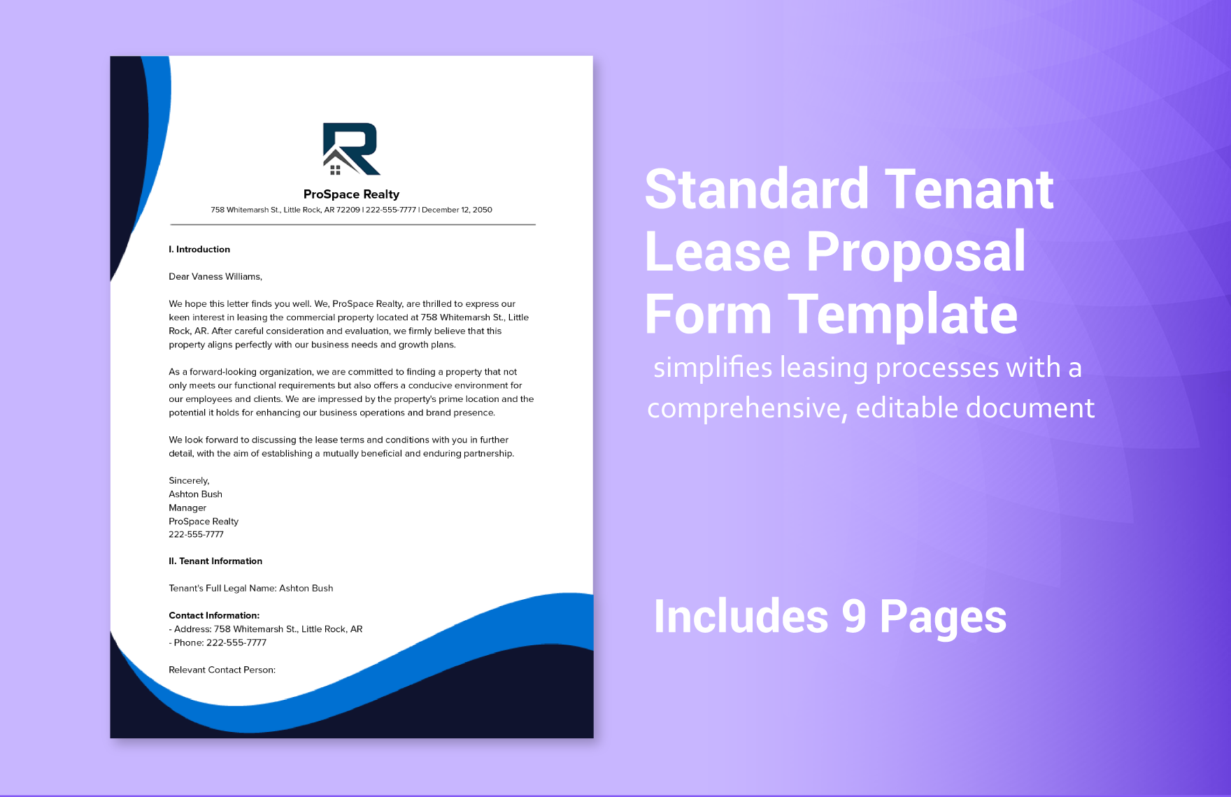 Standard Tenant Lease Proposal Form Template Download In Word Google 