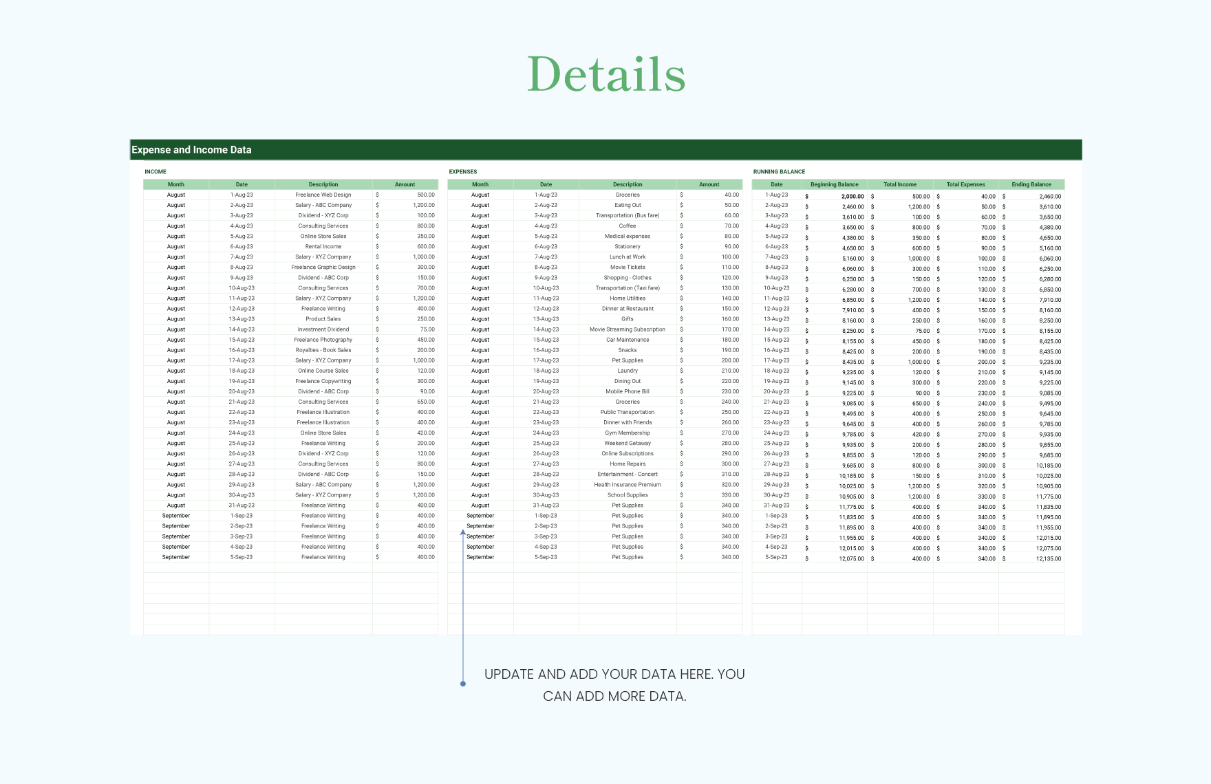 Daily Income and Expense Tracker Template - Download in Excel, Google ...