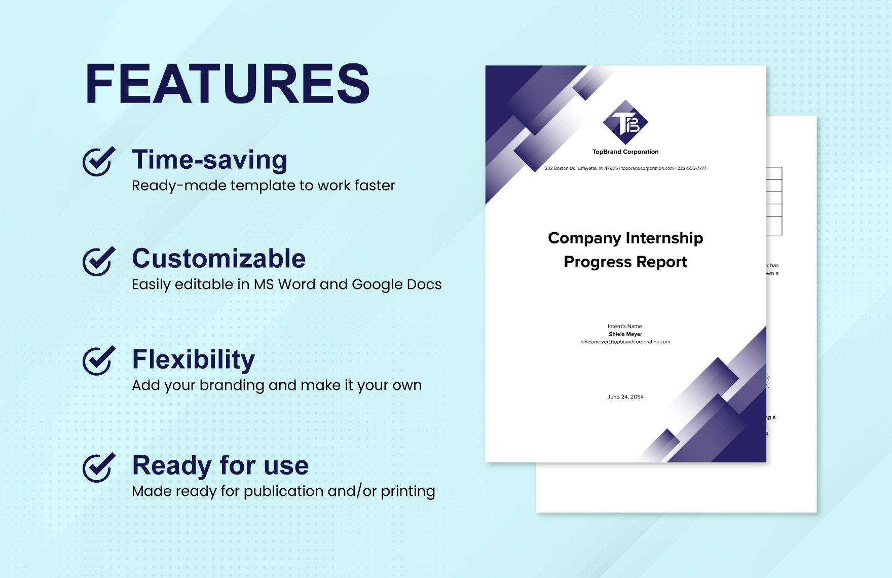 Company Internship Progress Report Template In Word PDF Google Docs