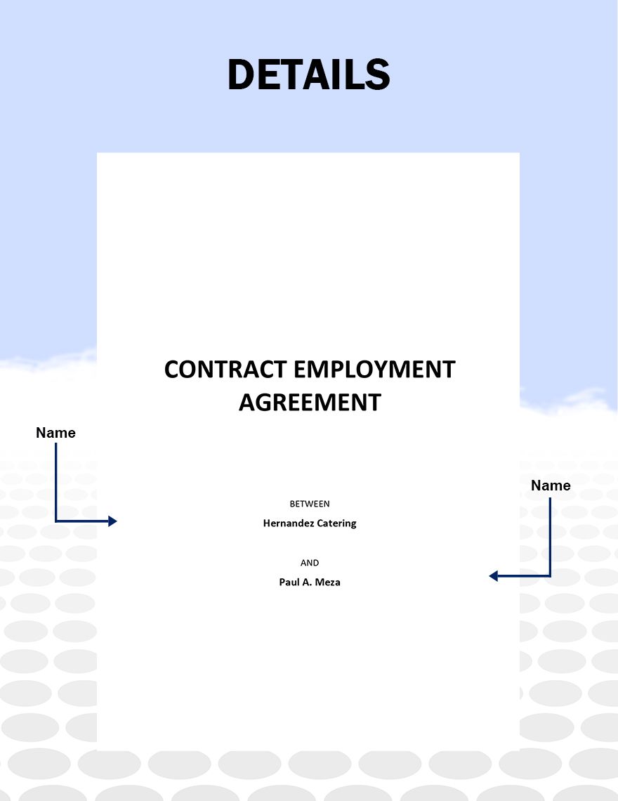 Simple Contract Employment Agreement Template - Google Docs, Word ...