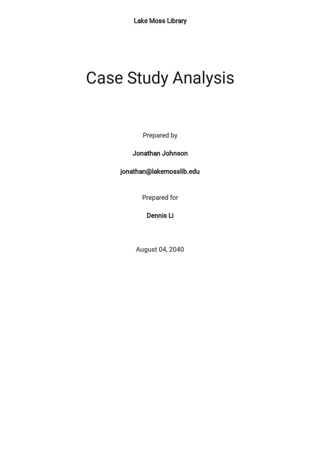 Case Study Analysis Template Free PDF Google Docs Word Apple 