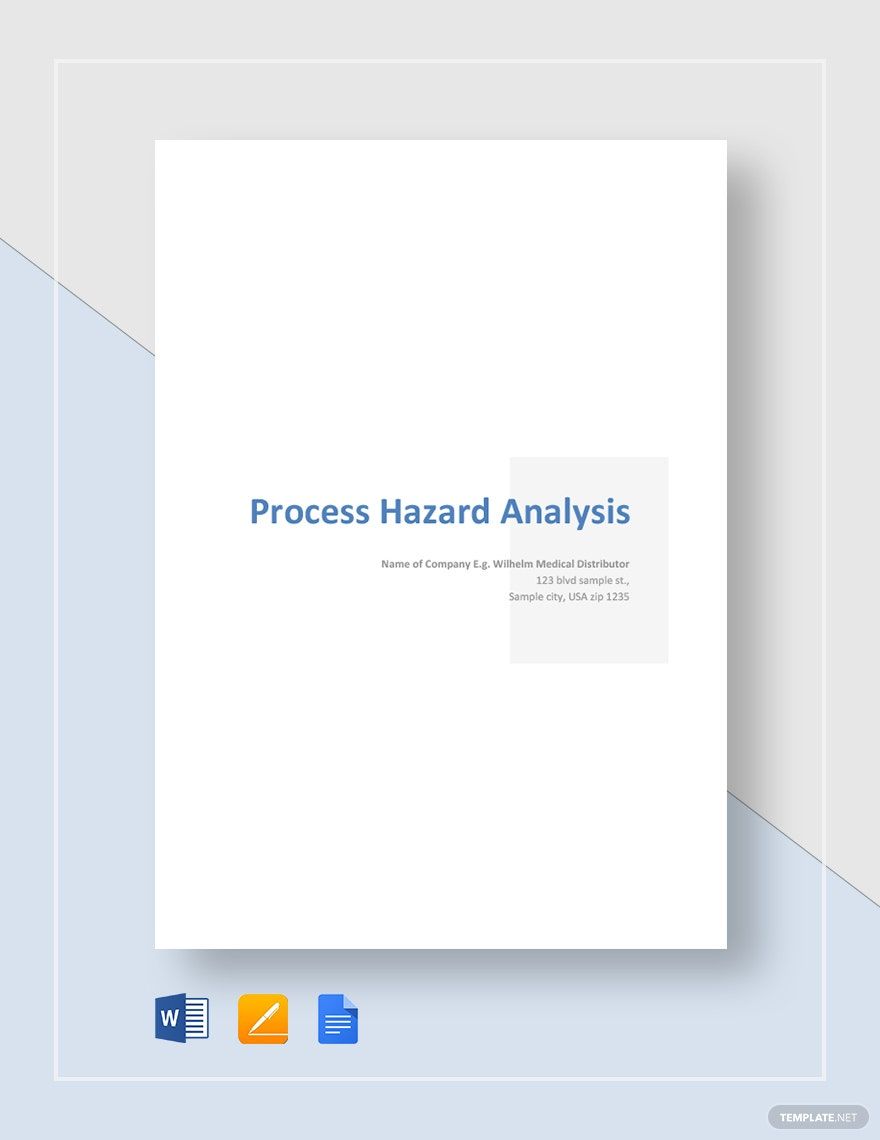 Process Hazard Analysis Template Google Docs Word Apple Pages 