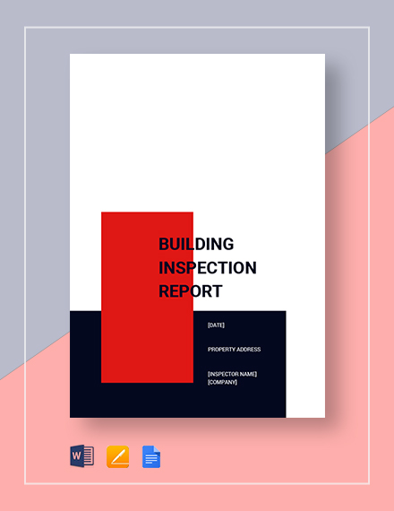 10+ Building Report Templates - PDF, Docs, Pages