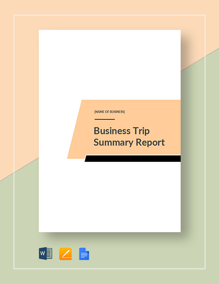24+ Sample Trip Report Templates- Word, PDF, Google Docs, Apple Pages