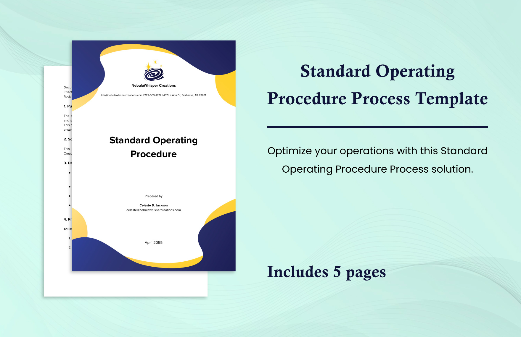 Standard Operating Procedure Process Template Download In Word 