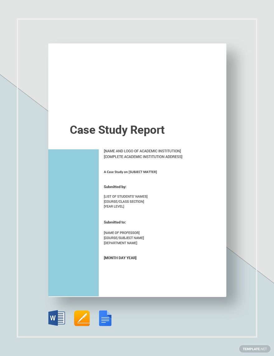 Case Study Report Template Download In Word Google Docs Apple Pages 