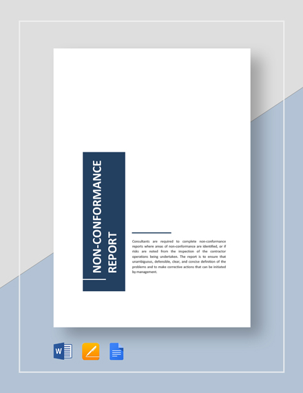 25+ Non Conformance Report Templates - PDF, Docs, Word, Pages