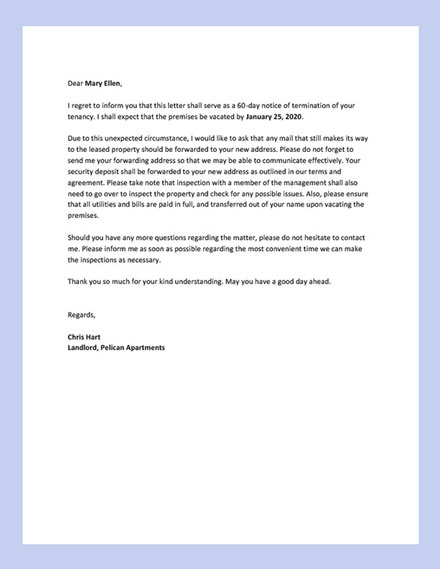 30 Day Eviction Letter Template Word Template