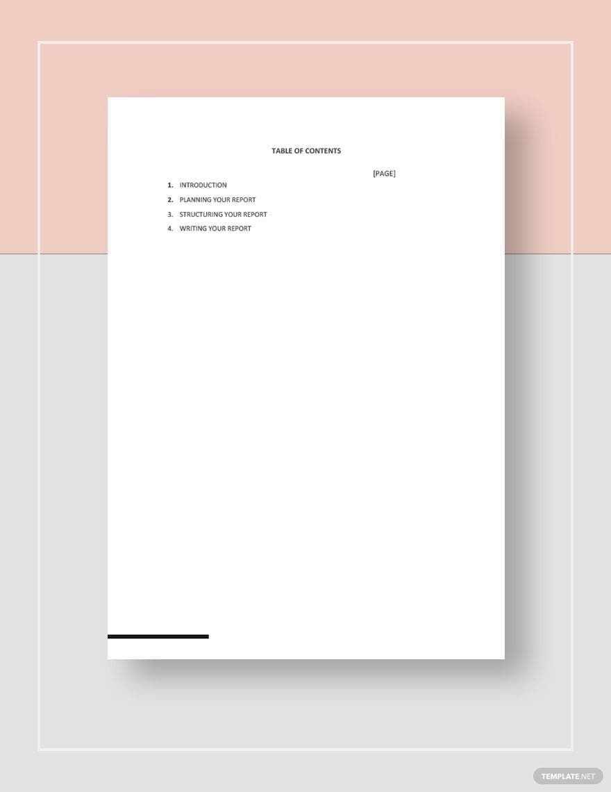 Report Outline Template Google Docs Word Apple Pages Template