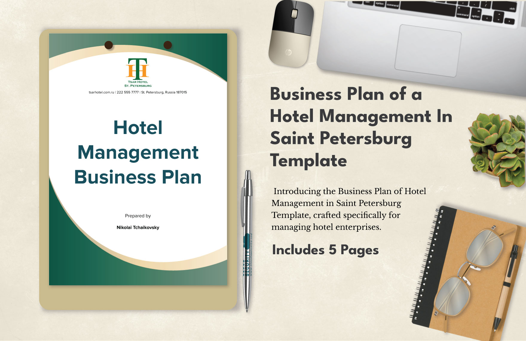 Business Plan Of A Hotel Management In Saint Petersburg Template 