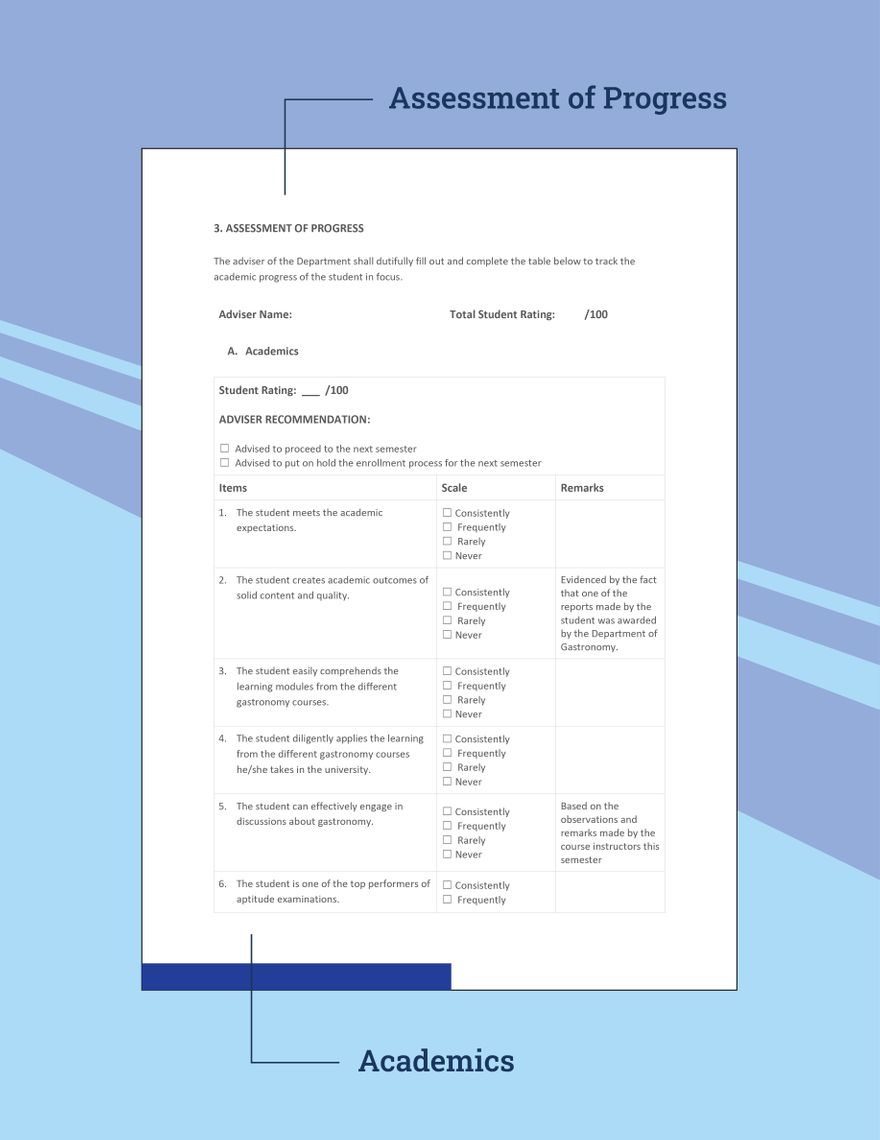 Student Progress Report Template - Download in Word, Google Docs, Apple ...