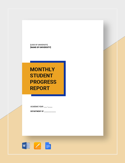 Student Report Templates - 14+ Free Word, PDF, Google Docs, Apple Pages ...