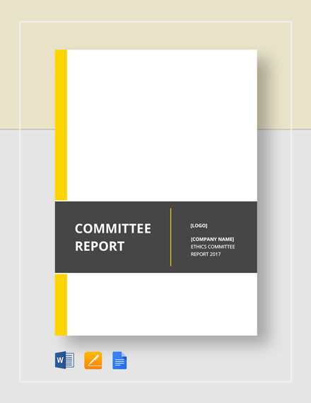 7+ Committee Report Templates - PDF, Google Docs, Apple Pages, MS Word
