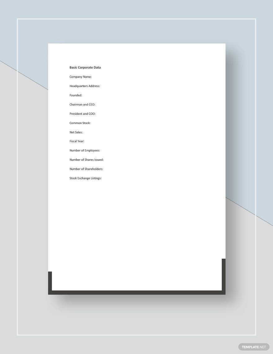 Company Report Template - Google Docs, Word, Apple Pages | Template.net