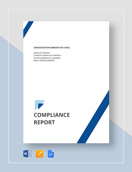 Compliance Report Template - 12+ Free Word, PDF, Google Docs, Apple ...