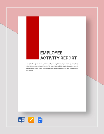 11+ Employee Report Templates - PDF, Word, Doc, Pages