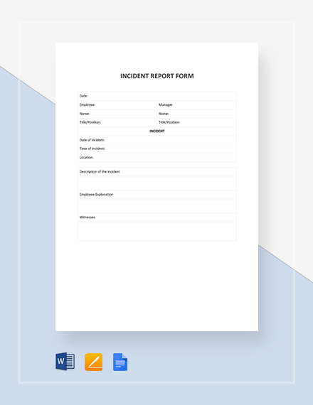 39+ Incident Report Templates in Word