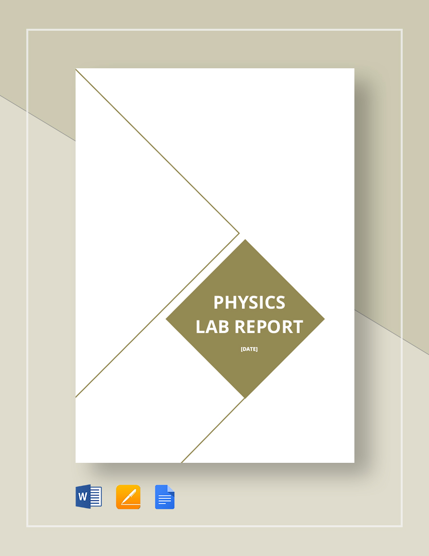Physics Lab Report Template Google Docs Word Apple Pages Template