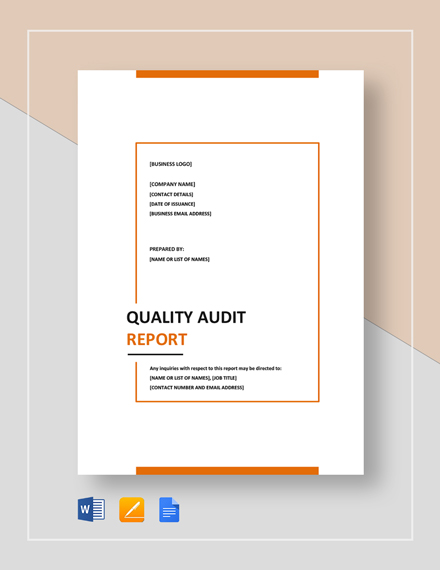 15+ Quality Report Templates - PDF | MS Word | Pages | Google Docs