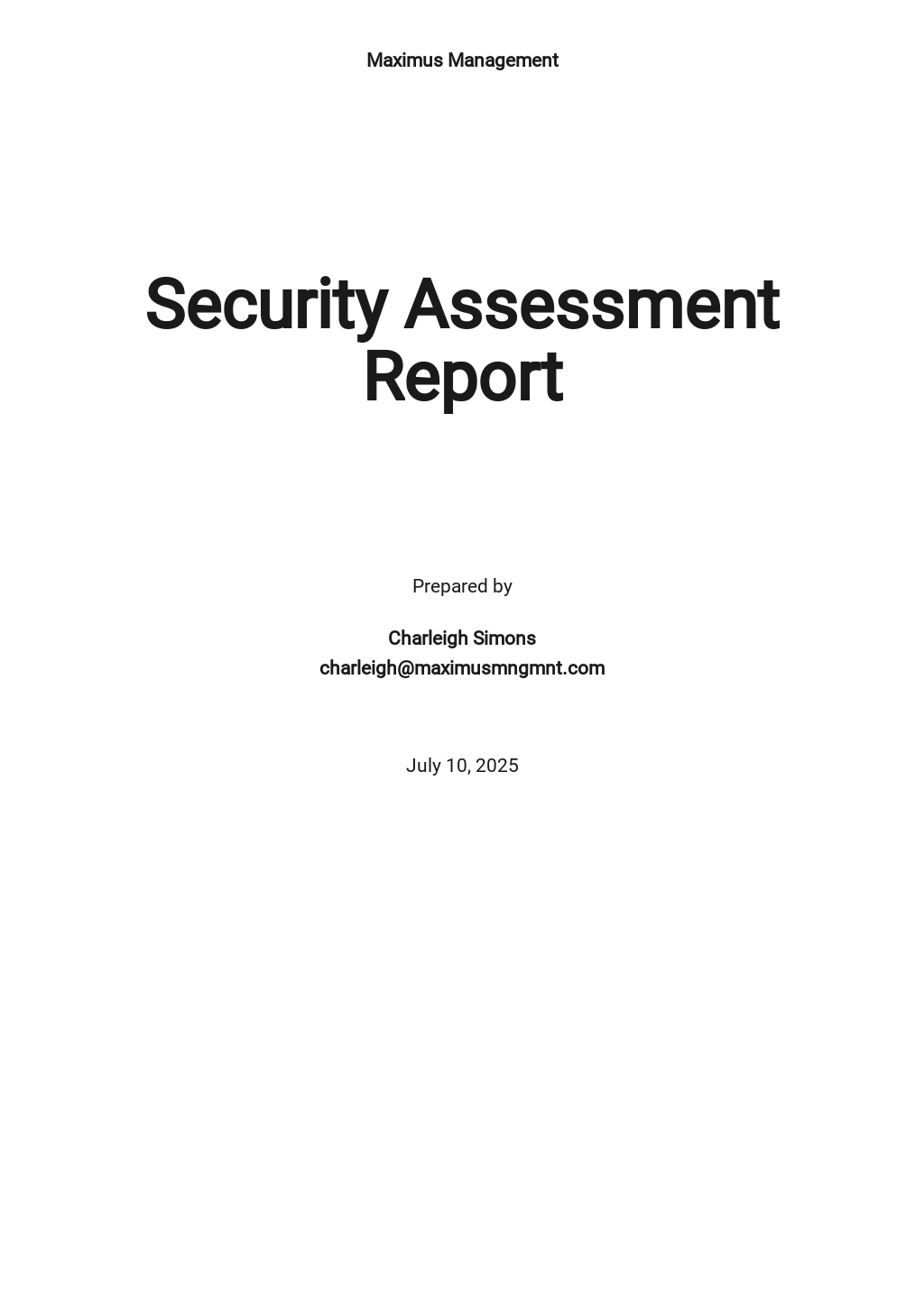 Free Asset Handover Report Template