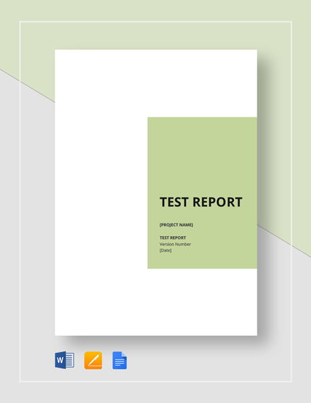 23+ Test Report Templates - Free Word, PDF Format Download