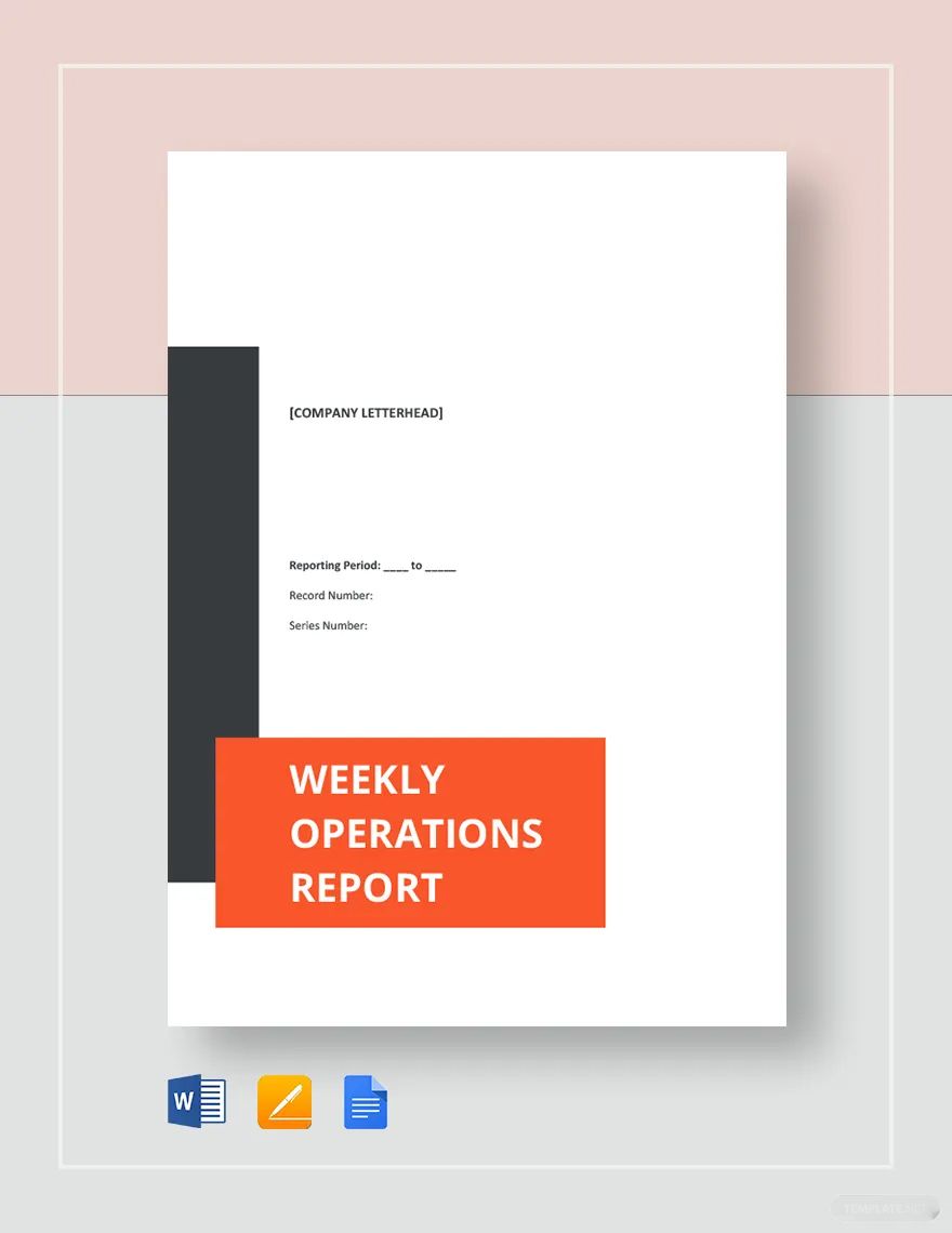 Weekly Safety Report Template In Word Pages PDF Google Docs