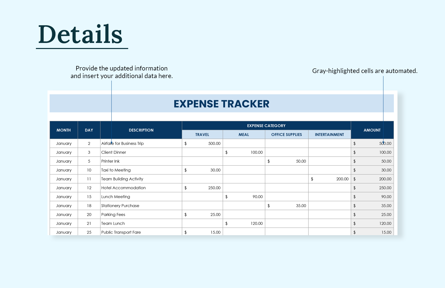 Expense Report Template - Download in Excel, Google Sheets | Template.net