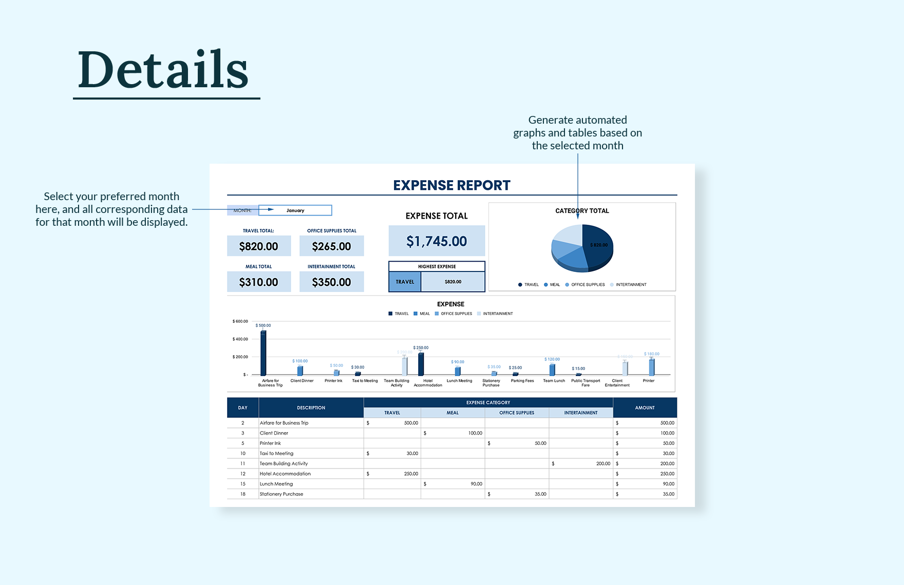 Excel Template Expense Report