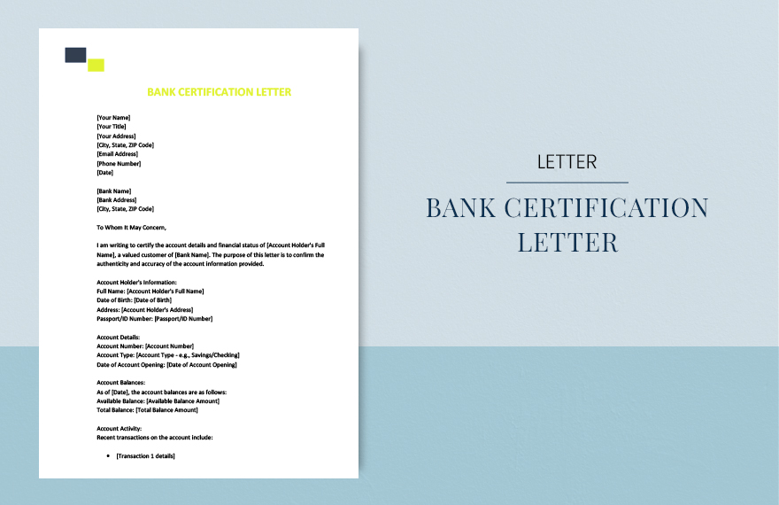 Bank Confirmation Letter In Word PDF Google Docs Pages Download