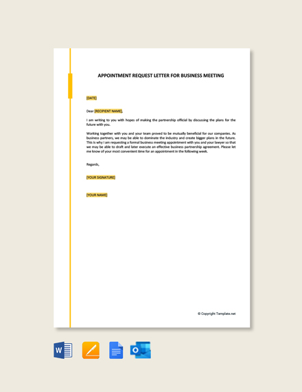 FREE Appointment Request Letter Template - Word (DOC) | Google Docs ...