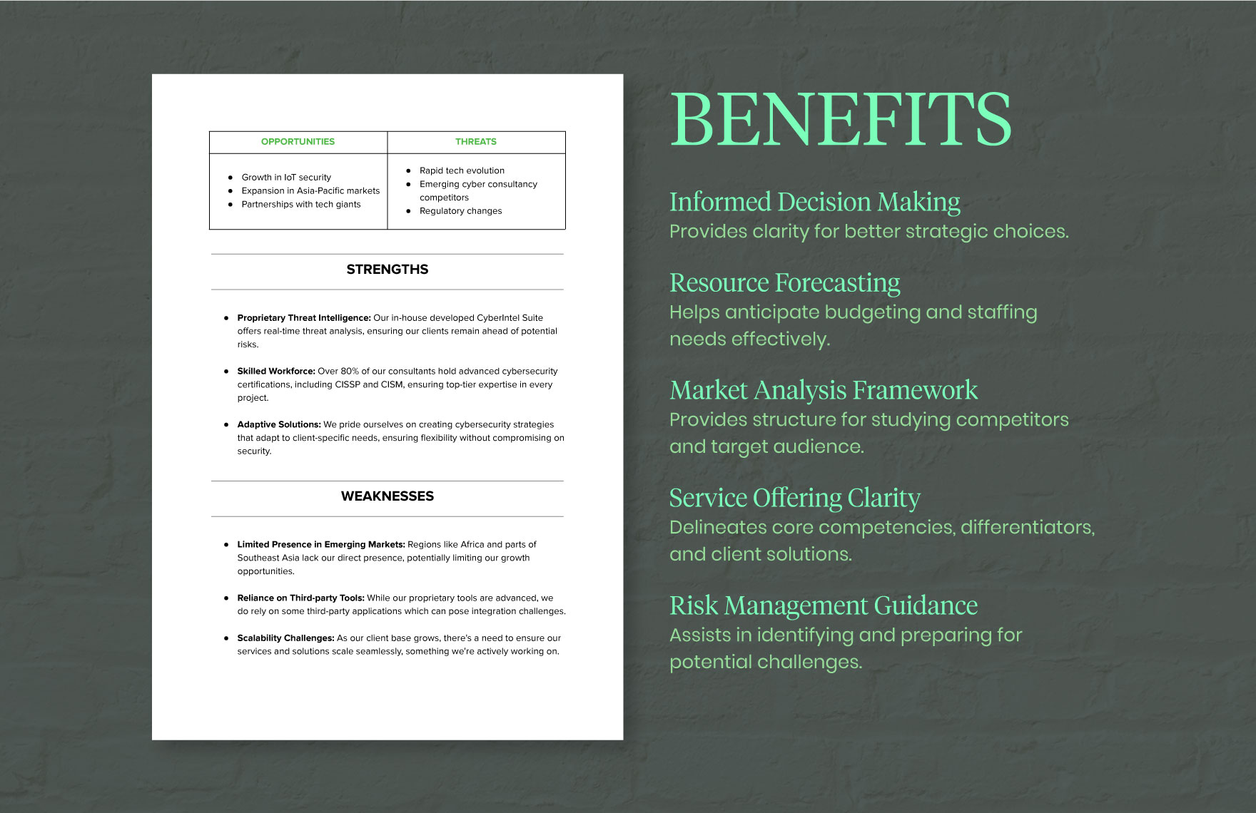 IT Cybersecurity Consulting SWOT Analysis Template - Download in Word ... IT Cybersecurity Consulting SWOT Analysis Template - Download in Word ...