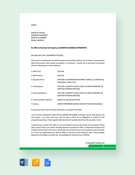 FREE Letter Template of Intent for Real Estate: Download 1440+ Letters ...