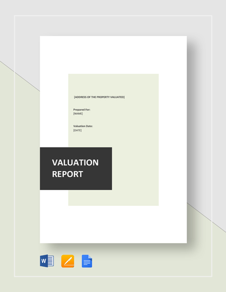 Valuation Report Templates - 17+ Free Word, PDF, Apple Pages, Google ...