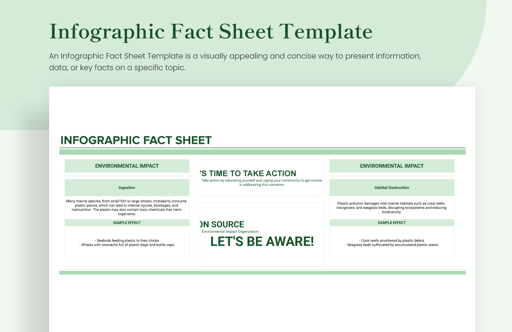 Infographic Fact Sheet Template Download In Excel Google Sheets 