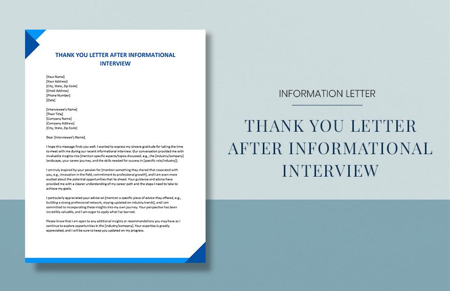 Free Thank You Letter After Informational Interview Download In Word Google Docs Apple Pages 