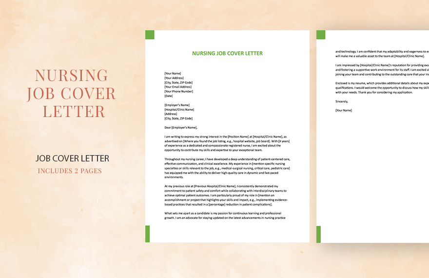 Free Nursing Job Cover Letter Download In Word Google Docs Template
