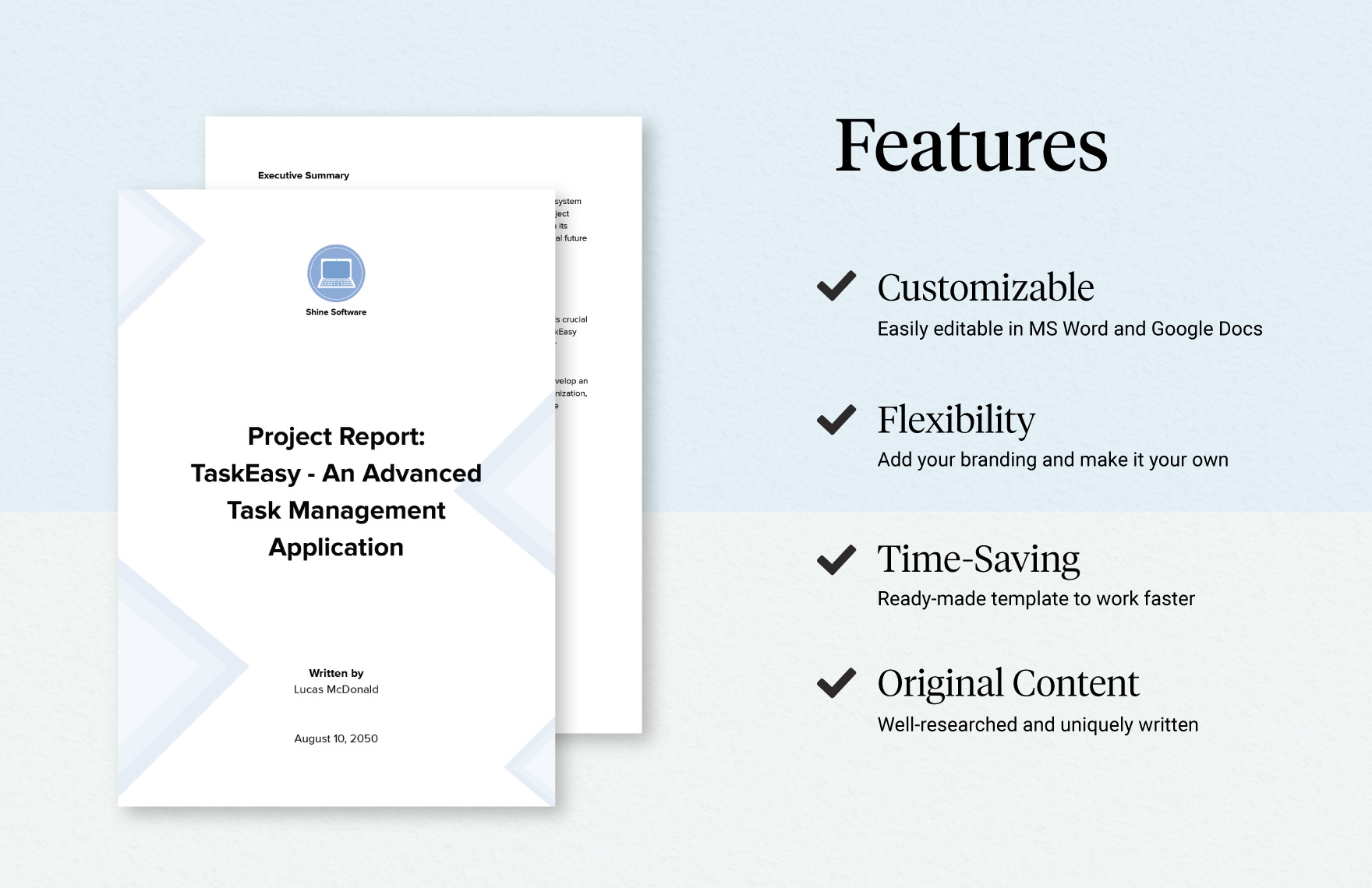 Computer Science Project Report Template Download In Word Google Docs PDF Template