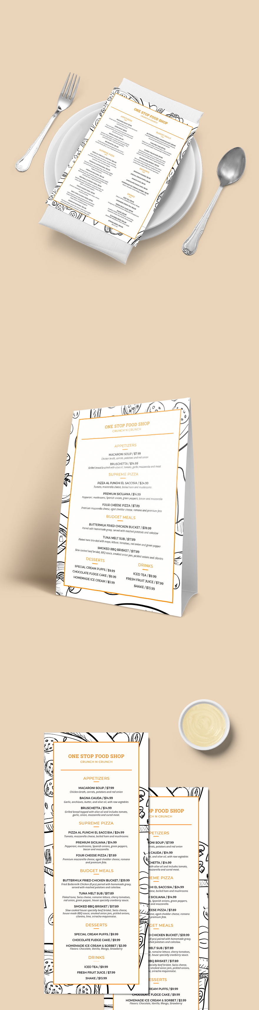 Free Classic Food and Drinks Menu Template - Google Docs, Illustrator ...