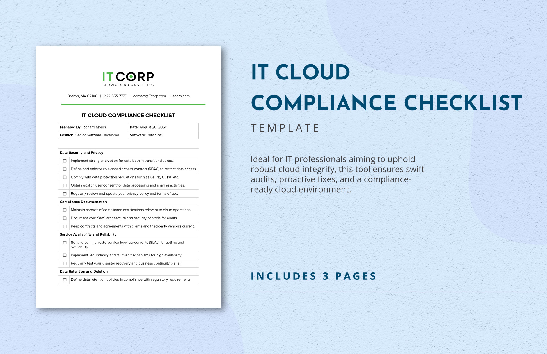 School FERPA Compliance Checklist Template - Download in Word, Google ...
