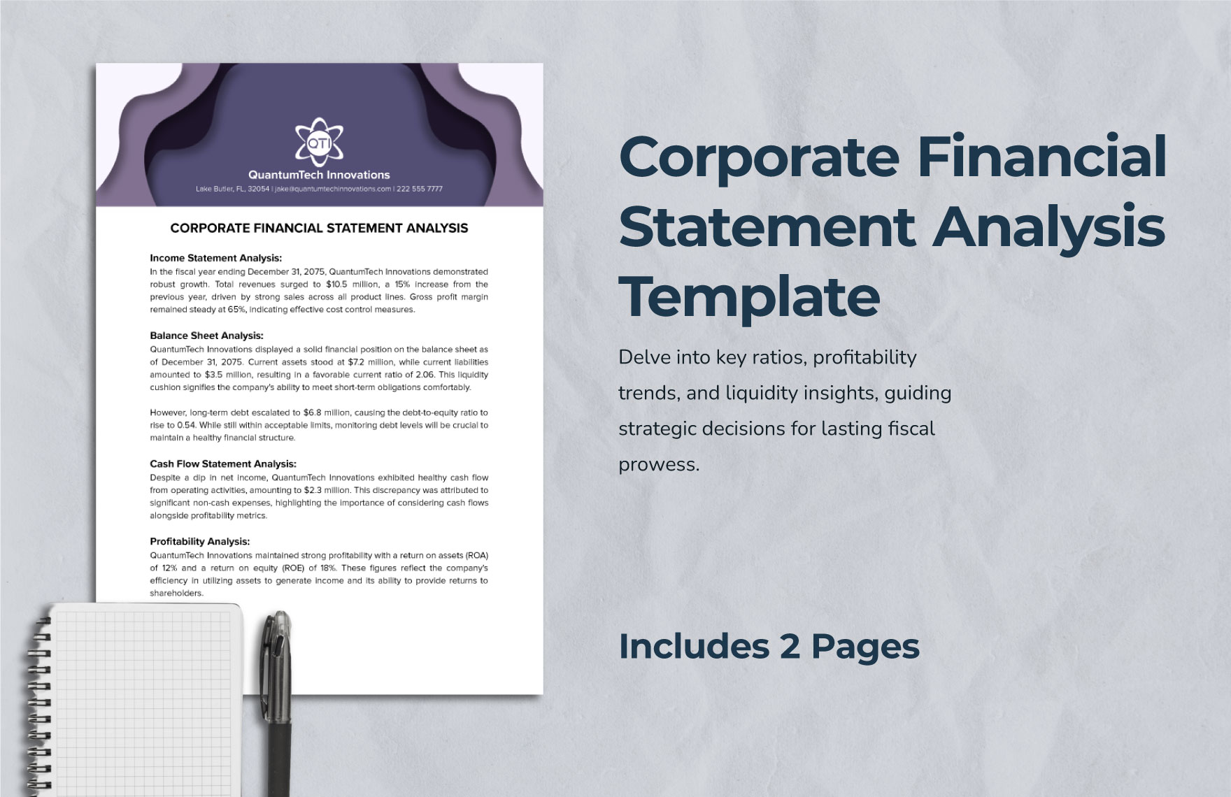 Corporate Financial Statement Analysis Template Download In Word Google Docs PDF Template