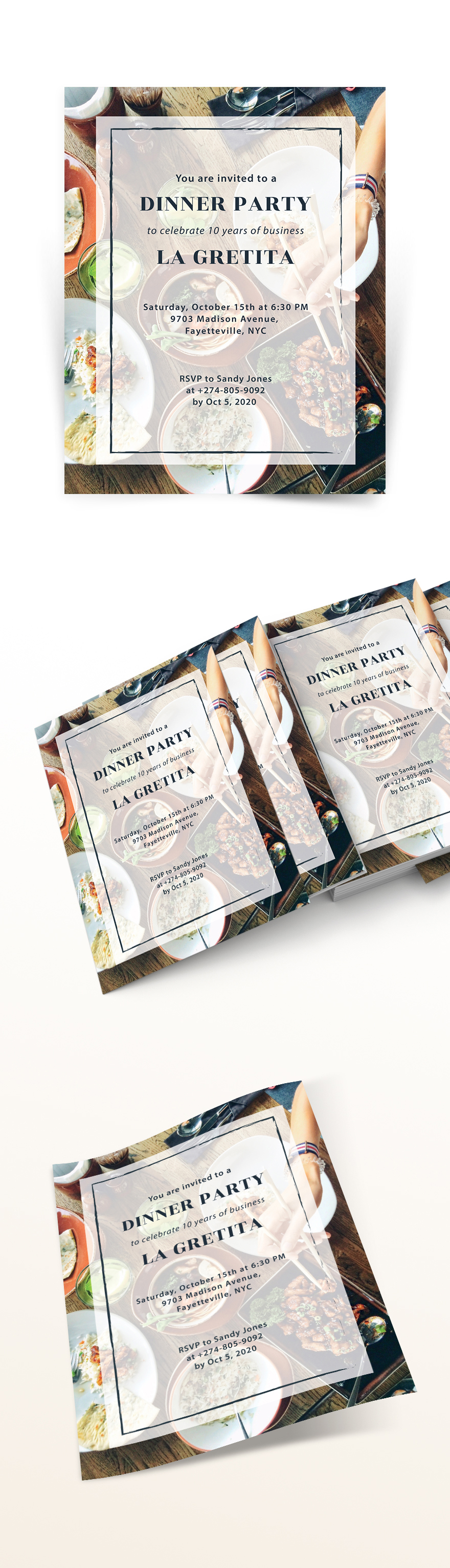 Thanksgiving Dinner flyer Template - Illustrator, Word, Apple Pages ...