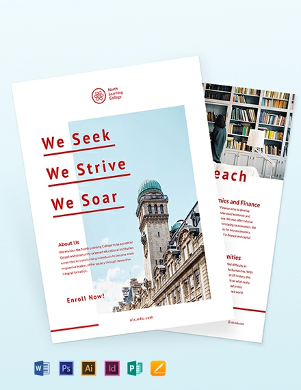 Double Sided Flyer Template Word PSD InDesign Apple Pages 