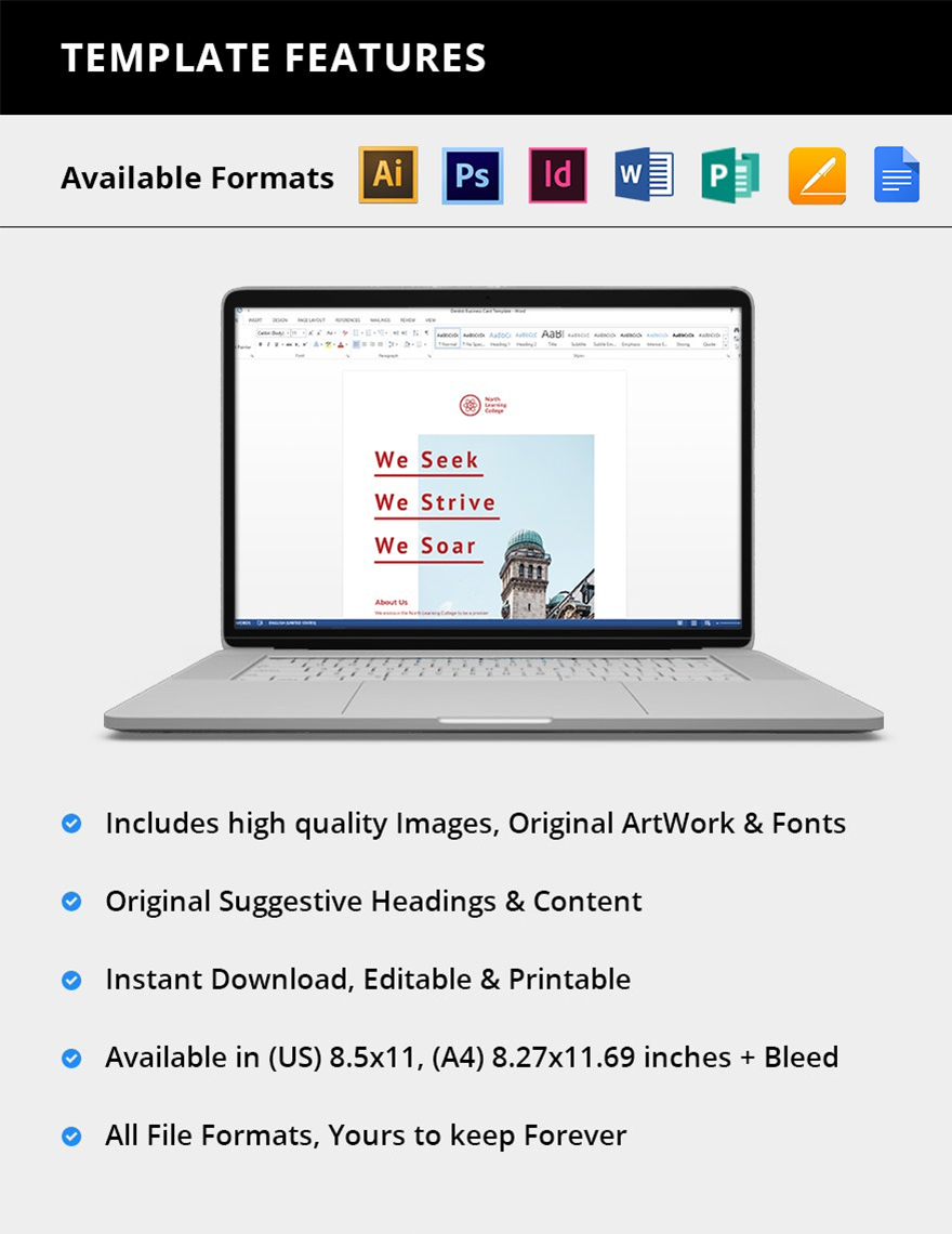 Double Sided Flyer Template - Google Docs, Illustrator, InDesign, Word ...