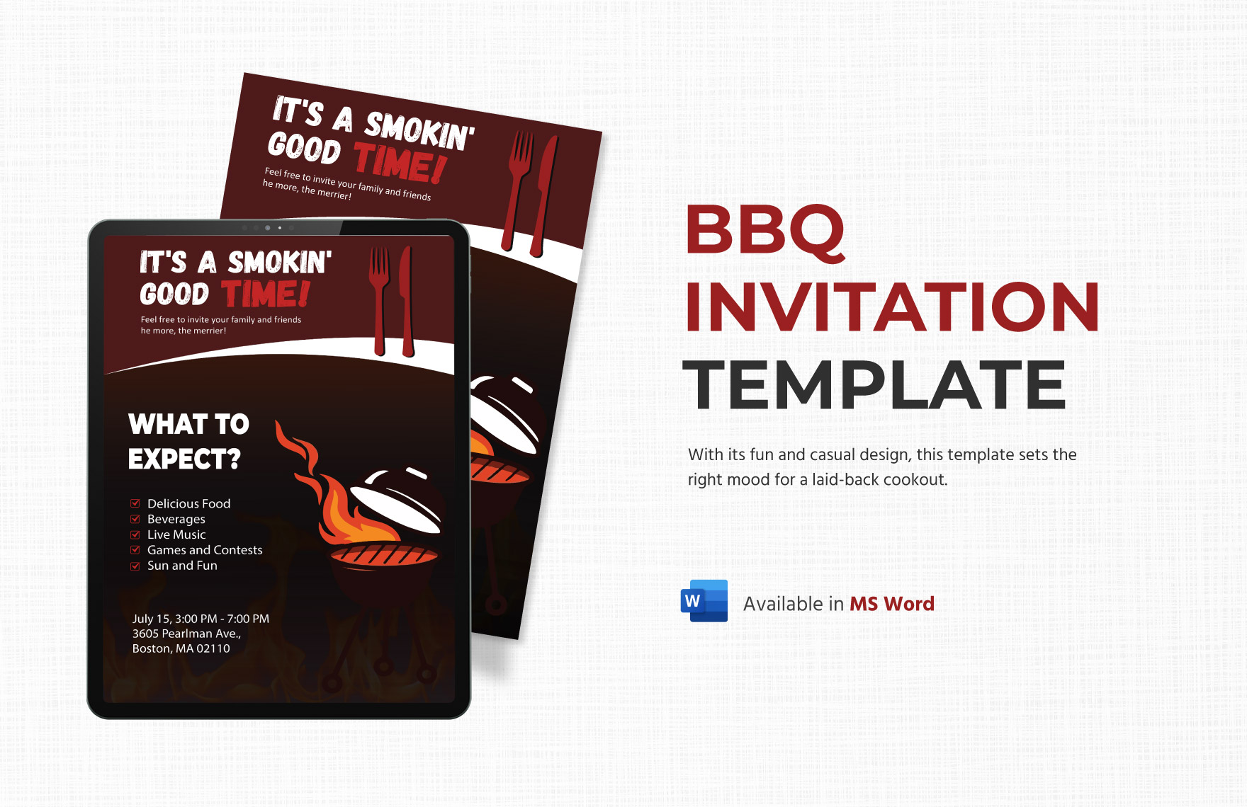 Editable BBQ Invitation Templates In Word To Download Editable BBQ Invitation Templates In Word To Download